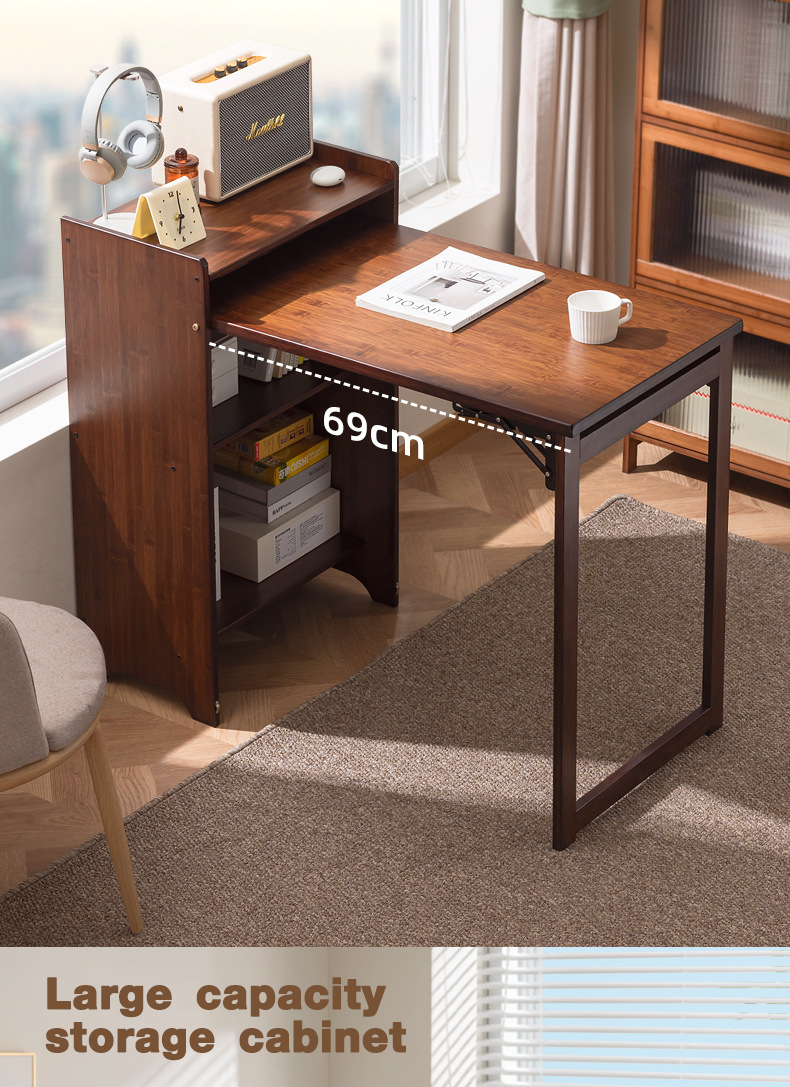 [Foldable] Bamboo Computer Table Study Desk Home Office Desktop Working ...
