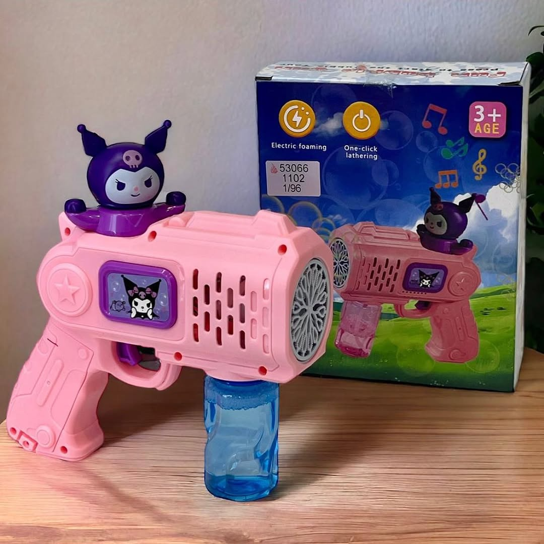 Sanrio Electric Bubble Machine Gun Blaster Gun with Bubble Solution ...