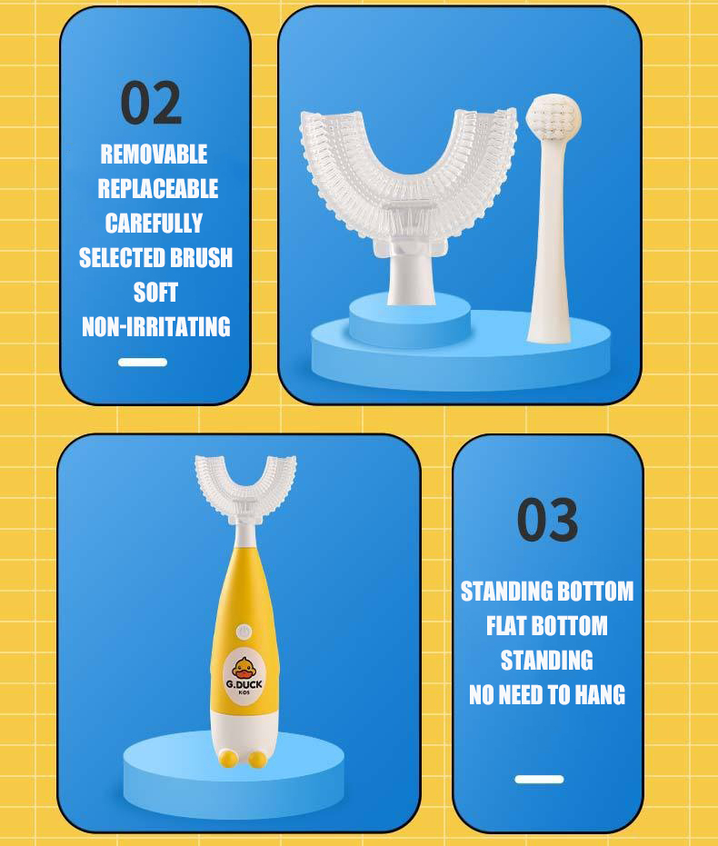 Electric Toothbrush For Kids With Batteries Replace Toothbrush Head ...