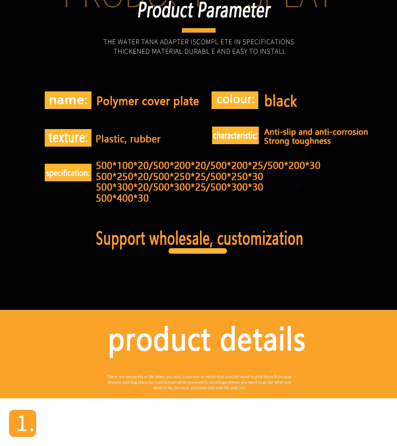 McWane 】Plastic Trench Drain Cover – Outdoor Drainage Grate, Durable ...