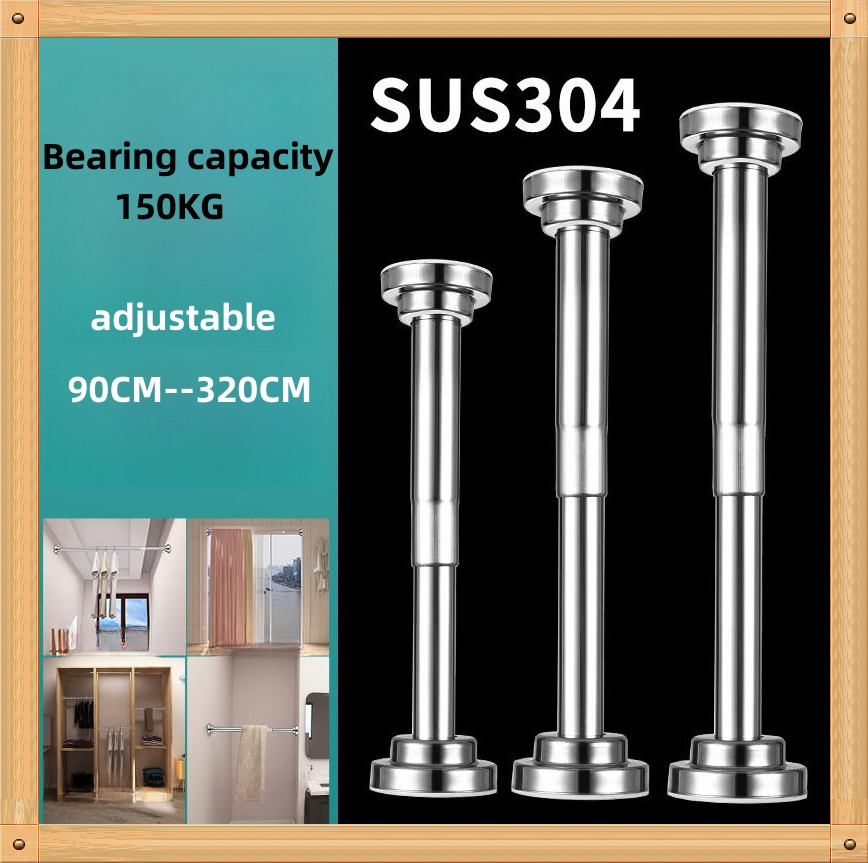 Curtain rod extendable with bracket adjustable rod clothes drying rack ...