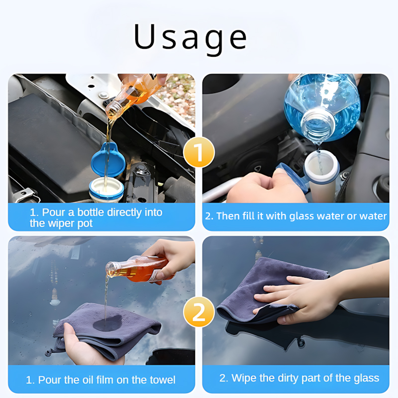 Car Glass Cleaner Acid Rain Remover for Car 150ML Windshield Glass ...