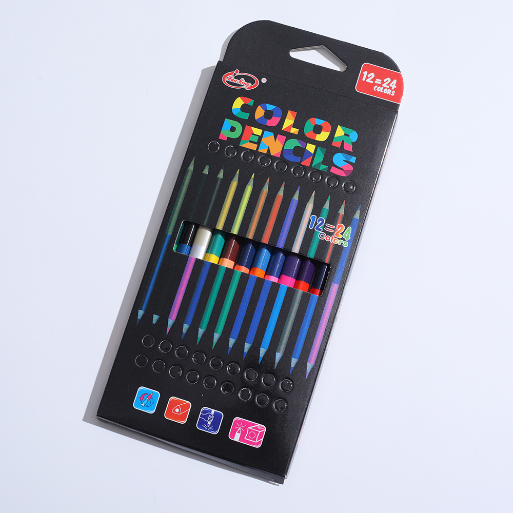 12 pcs 24 Colors Erasable Colorful Pencil For Kids School Supplies ...