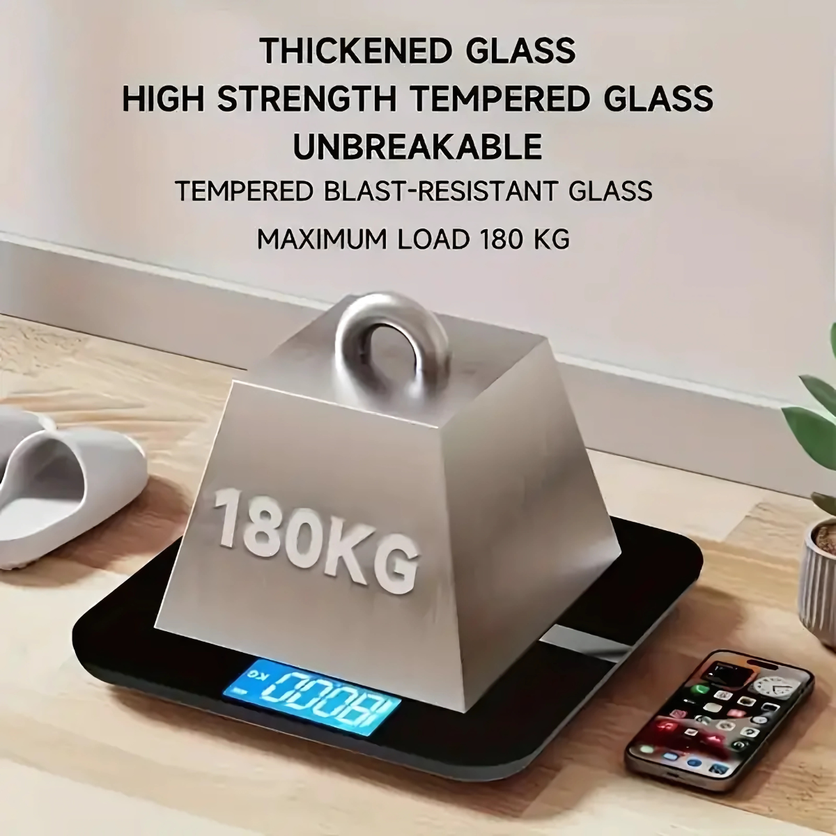 Cross Design Digital LCD Electronic Tempered Glass Bathroom Weighing ...