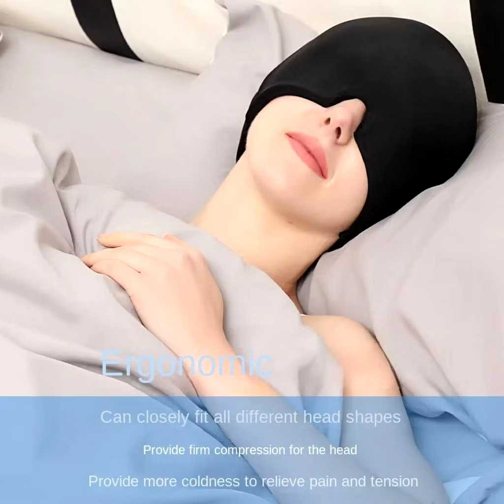 Gel Cold Headache Sleeping Eyeshade Migraine Relief Cap Gel Hot Cold ...