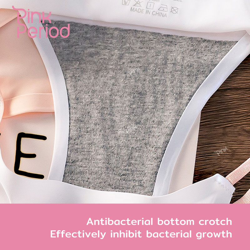Pink Period Ice Silk Panty for women Sexy Seamless Belt Briefs Thin ...