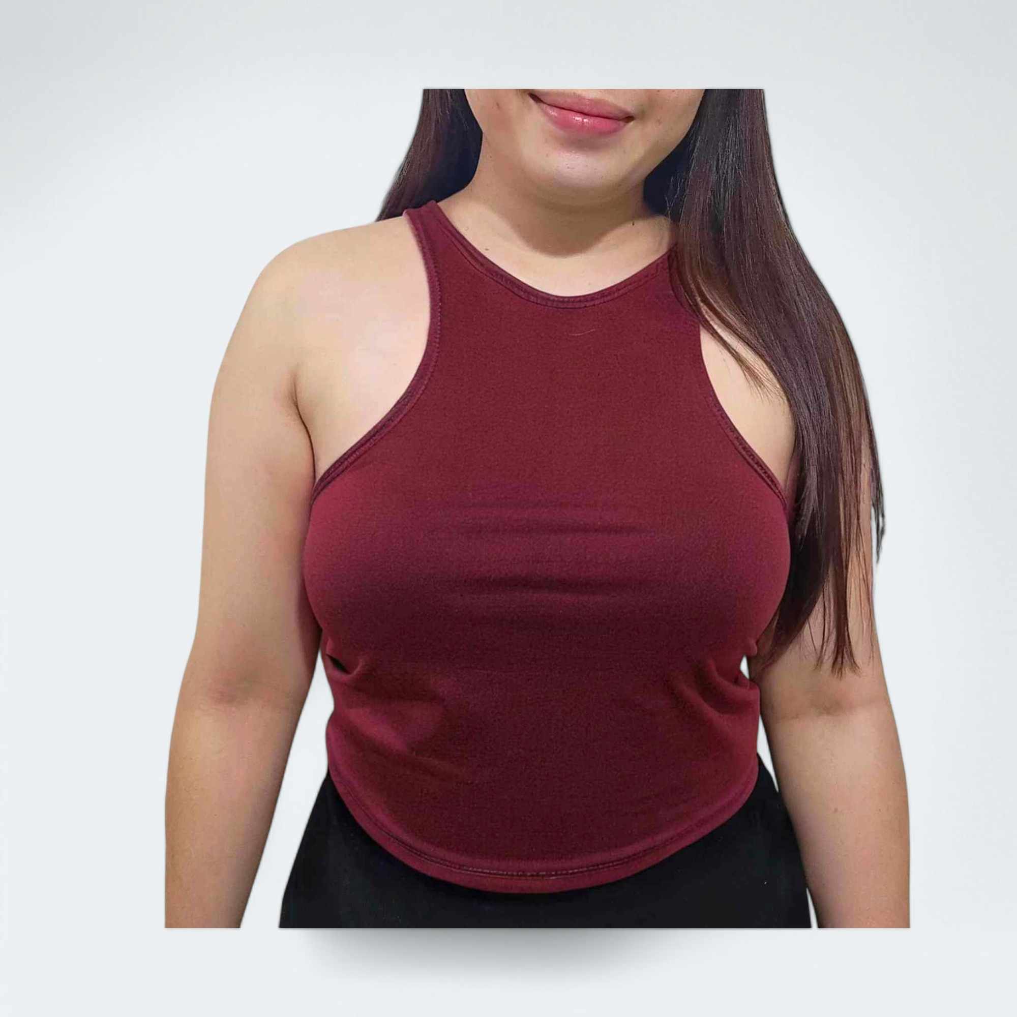 Bea Racer Croptop Sando – Plus Size, Cotton Spandex, Comfy Fit (L-2XL ...