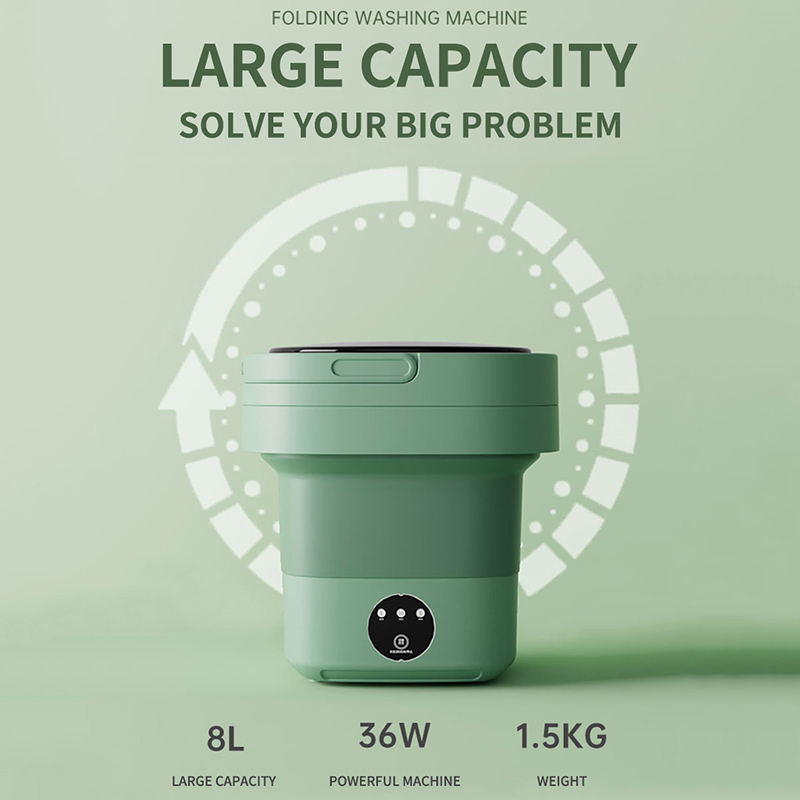 【available】6/8/15L automatic folding mini washing machine with dryer ...