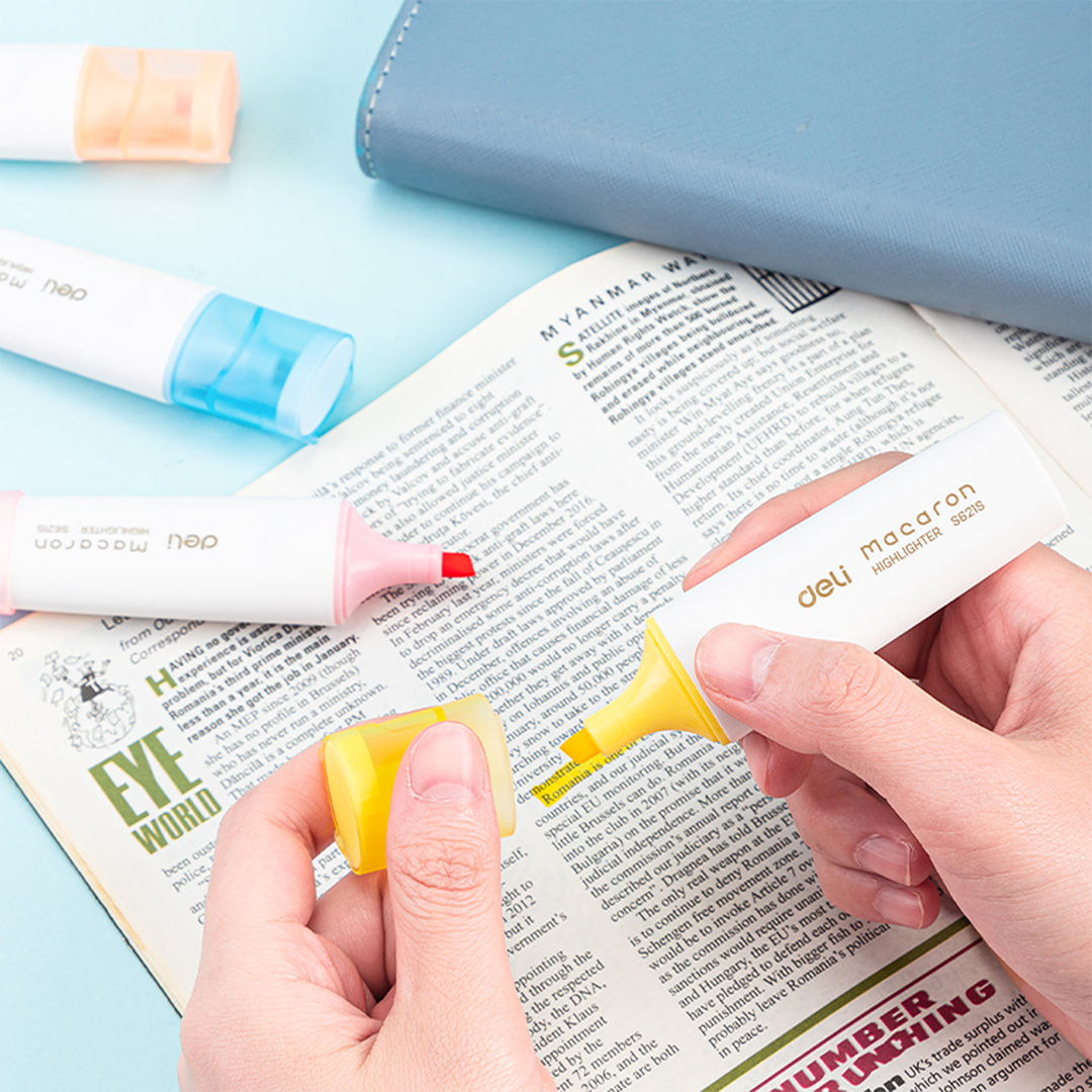 Deli S621S Macaron Highlighter Chisel Tip | Shopee Philippines