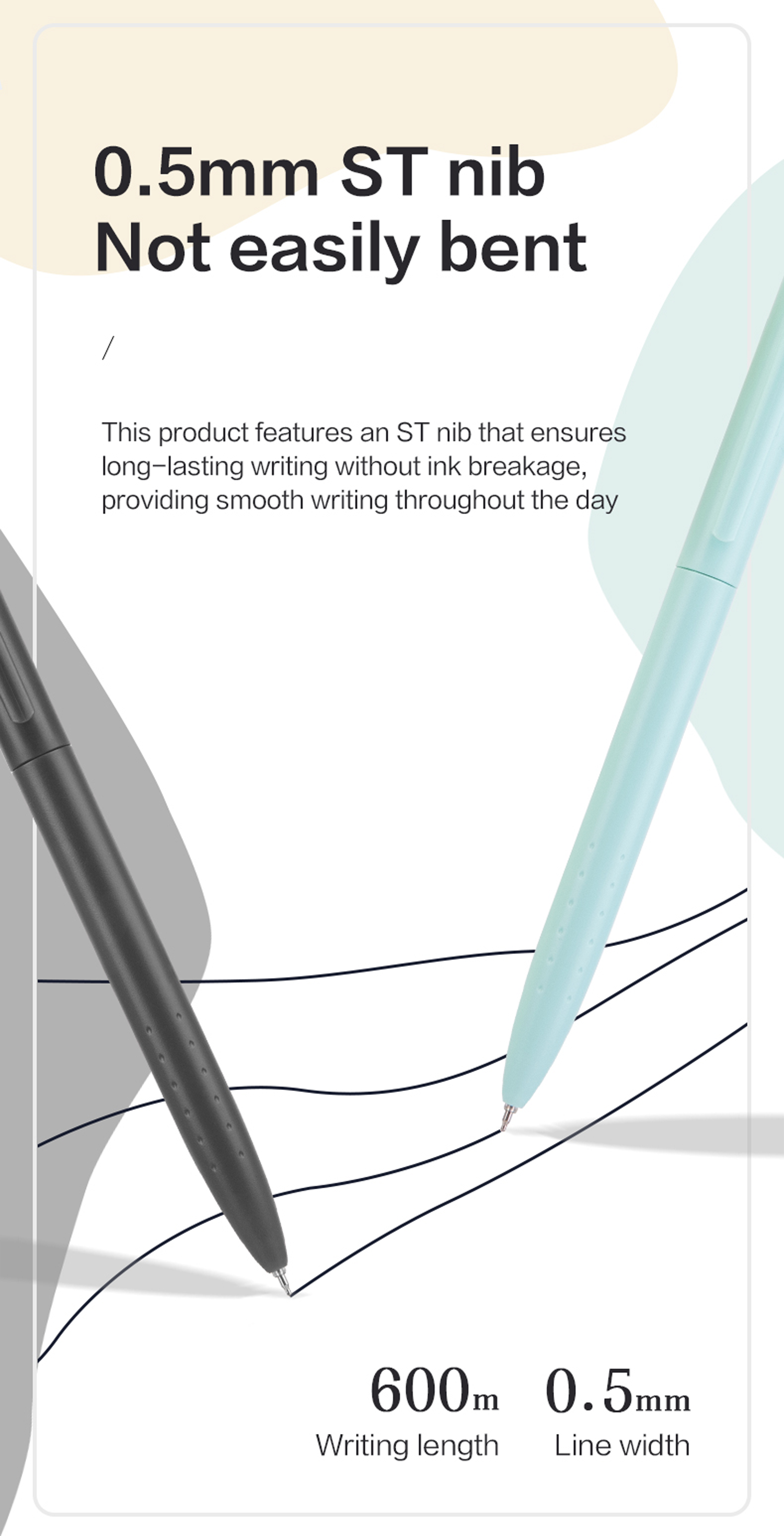 Deli S8 Linfini Black Gel Pen 0.5mm | Shopee Philippines