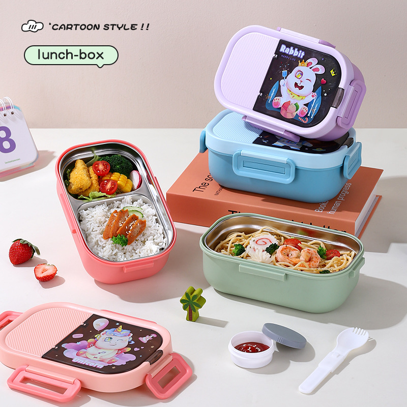 Lunch Box, Stainless Steel Lunch Box With Microwave Function, Student ...