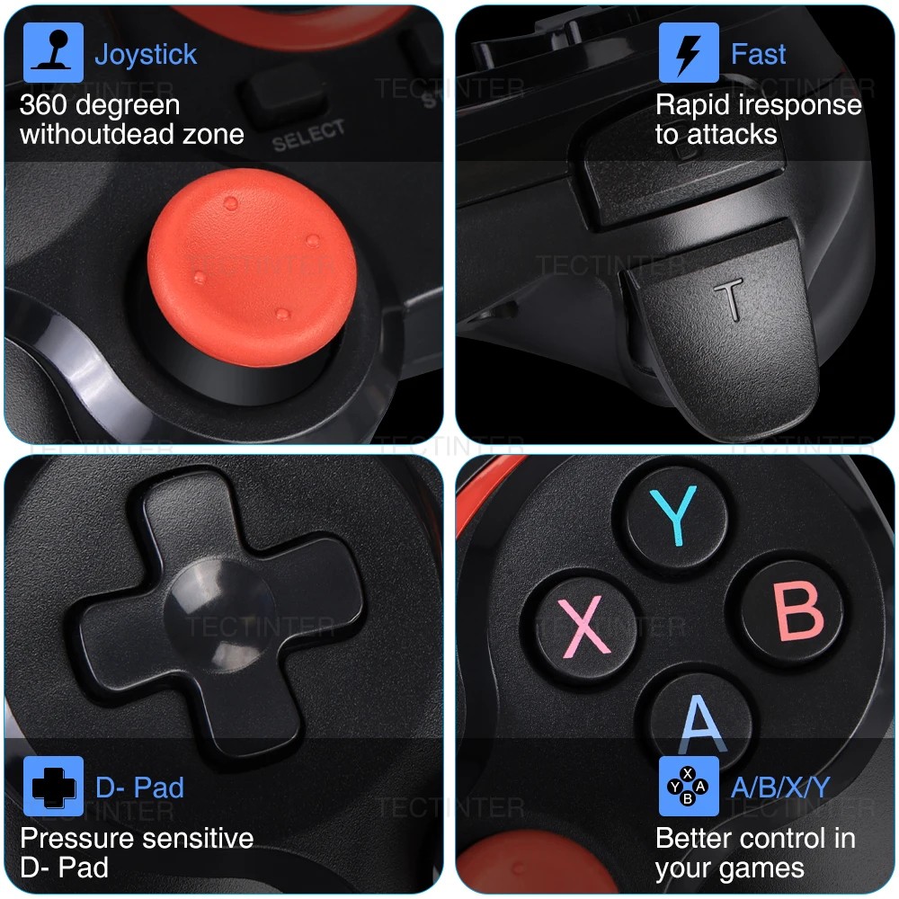 Bluetooth Controller Gamepad, Kacool Wireless Controller For Android ...