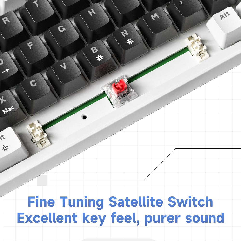 ZIFRIEND AG68 Gaming Keyboard Hotswap type-c wried 60% layout RGB ...