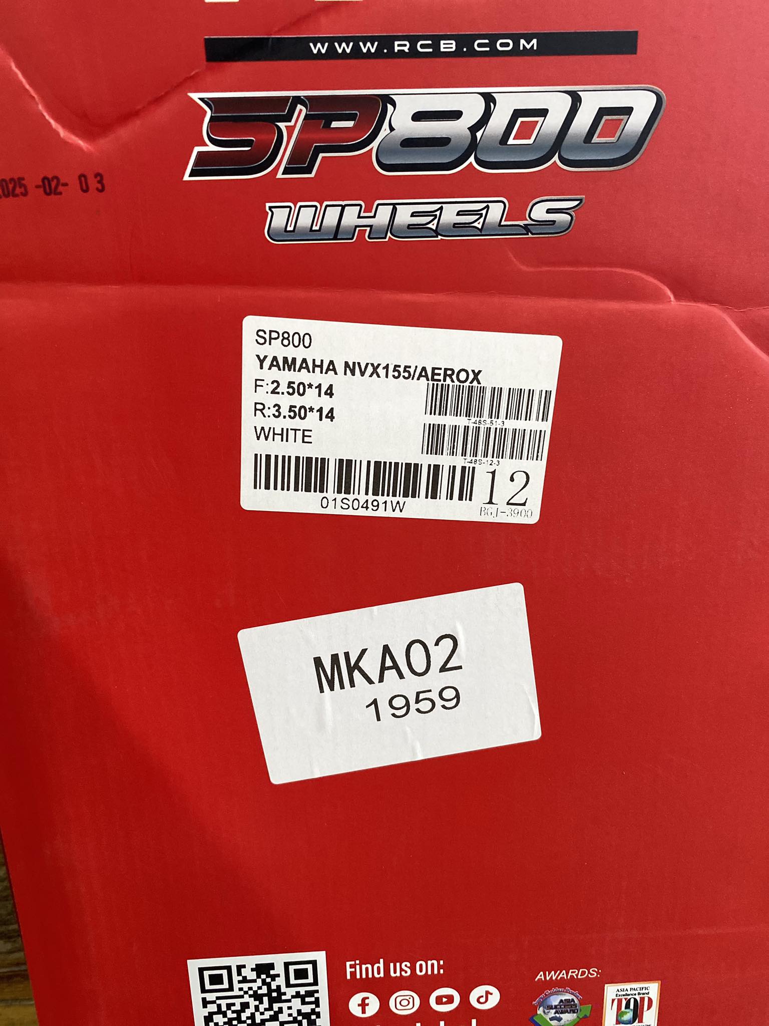 RCB MAGS SP800 AEROX V1/ V2 WHITE ONLY | Shopee Philippines