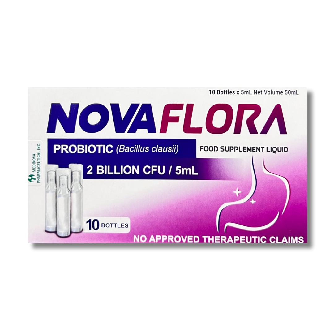 NOVAFLORA Probiotic Supplement 1 Box - Bacillus Clausii 2 Billion ...