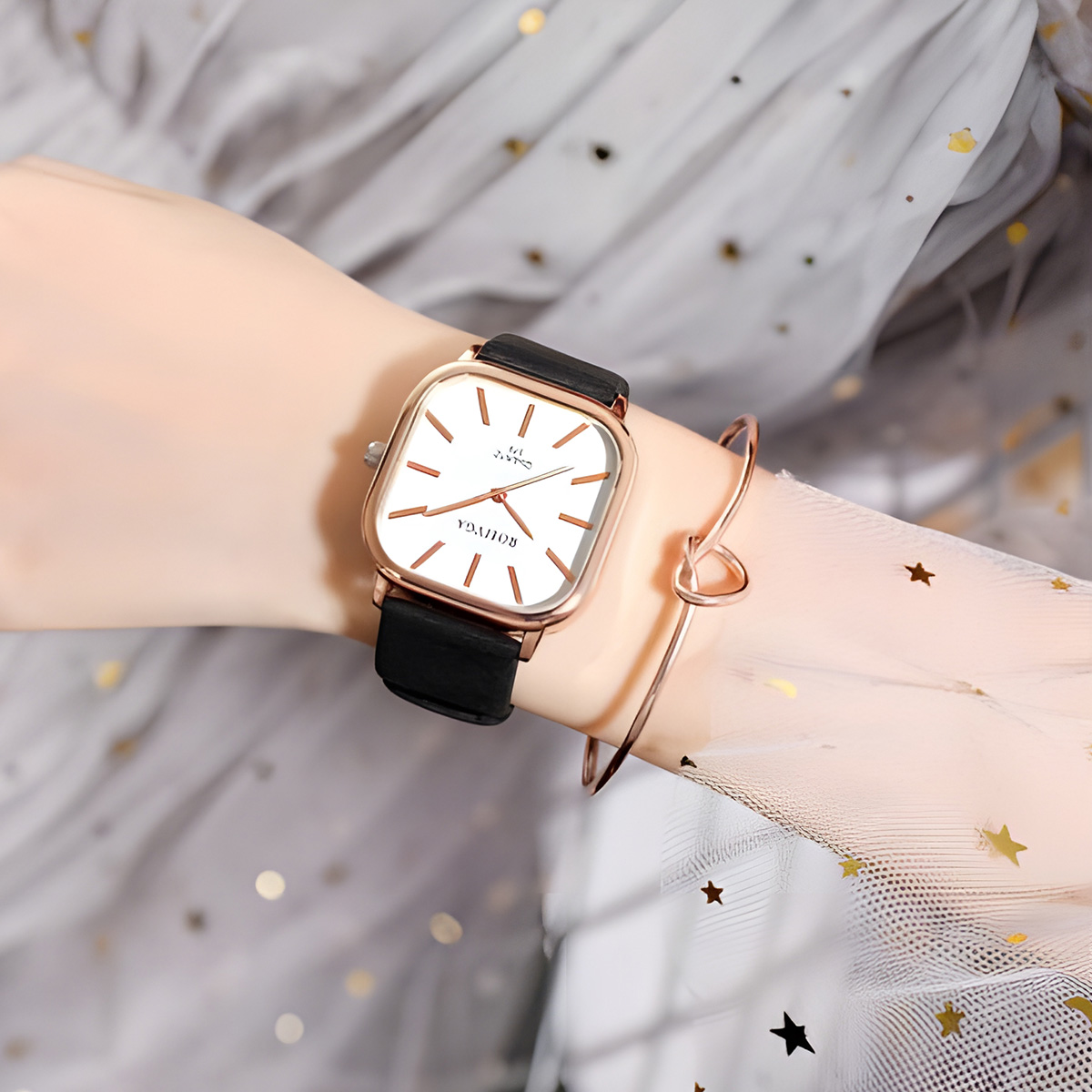 Korean Relo Fashion Women’s Watch Leather Belt Simple Elegant Ins Style ...