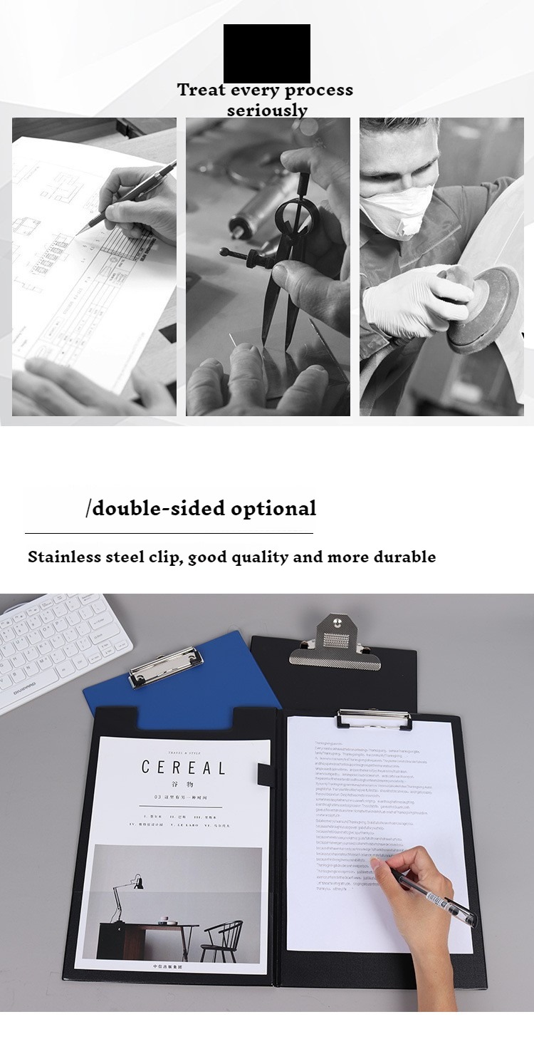 Clipboard Long With Cover File Folder Bond Paper Foldable Clipboard ...