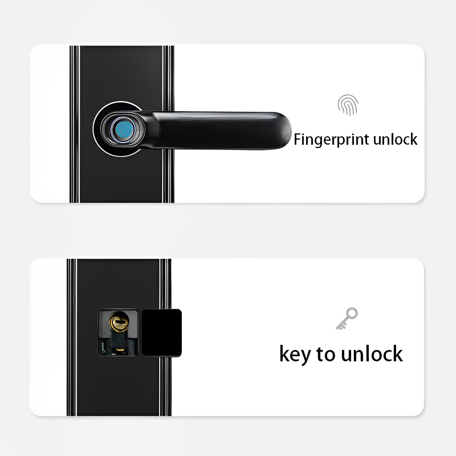 FOOBE Smart Lock Fingerprint/RFID Card/Passcode Electronic Biometric ...