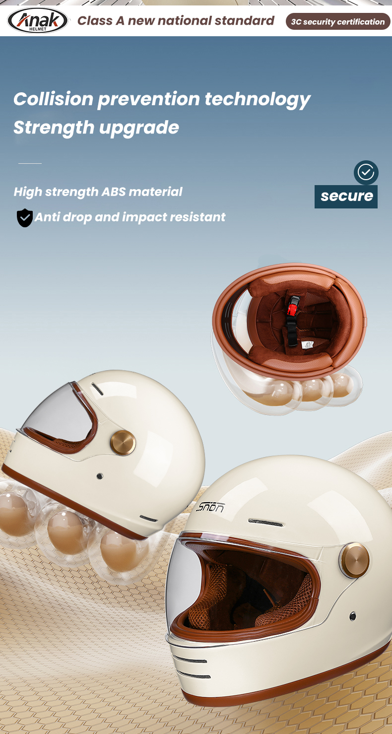 Anak Original Abs Material Removable Hd Pc Lenses Motorcycle Full Face ...