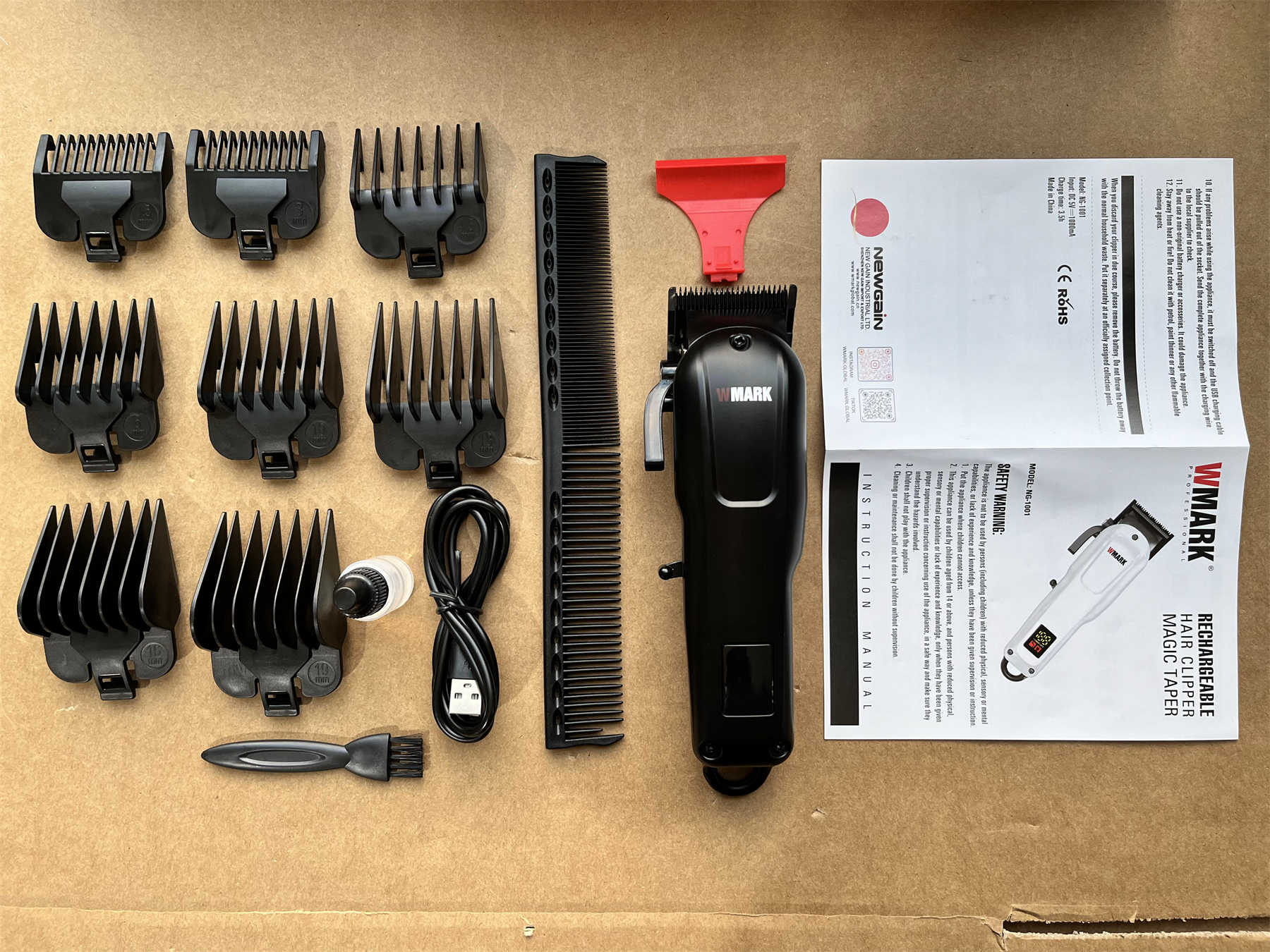 WMARK Digital Pro Series Salon-Grade Trimmer for Expert Barbers ...