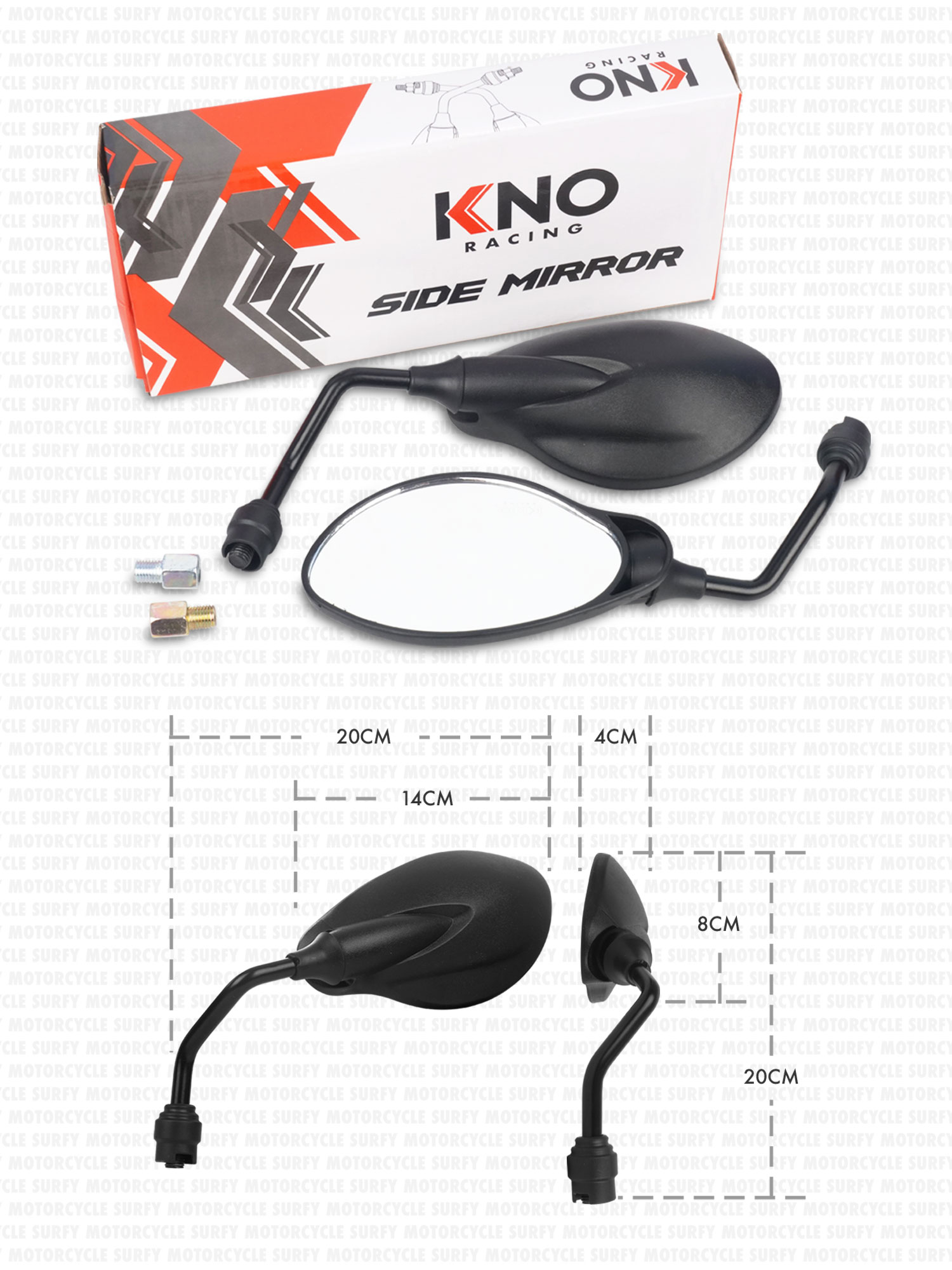 KNO YAMAHA Y125ZR Design Side Mirror Bend Stem HD Clear Lens Walang ...