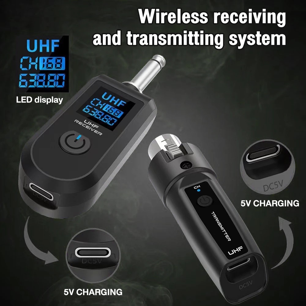 xyx 2.4Ghz Wireless Microphone System XLR Transmitter and Receiver for ...