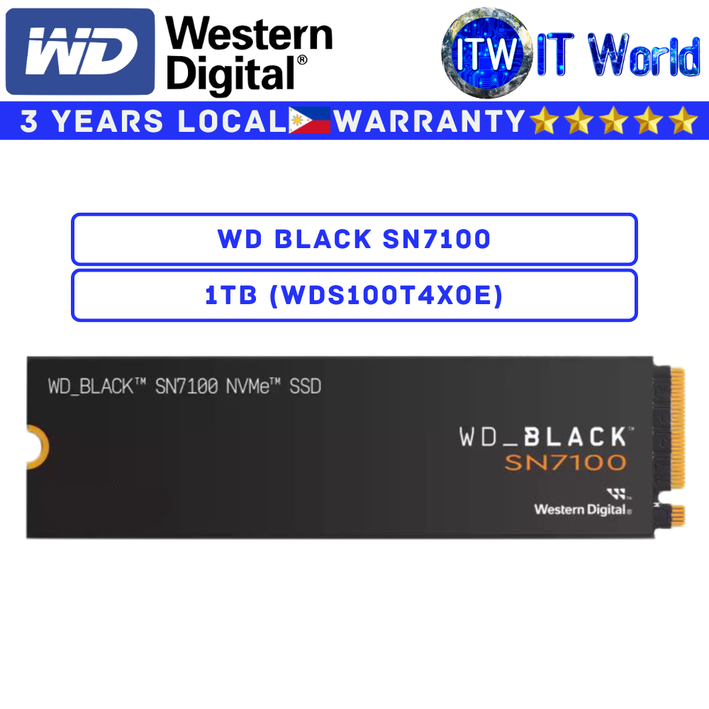 Western Digital WD Black SN7100 500GB 1TB 2TB NVMe M.2 Internal SSD ...