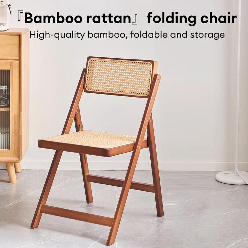 【On Hand】Bamboo Dining Chair with Backrest HighGrade Rattan Chair Vine ...