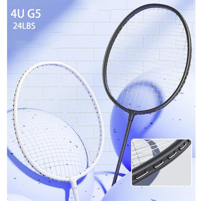4U G5 24lbs Badminton Racket Original Carbon Full Fiber Professional ...
