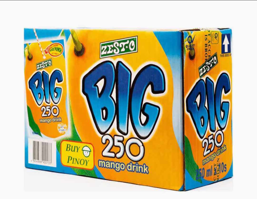 Big 250 Zesto Juice Drink (1 box x10) 250mlx10 (Mango) | Shopee Philippines