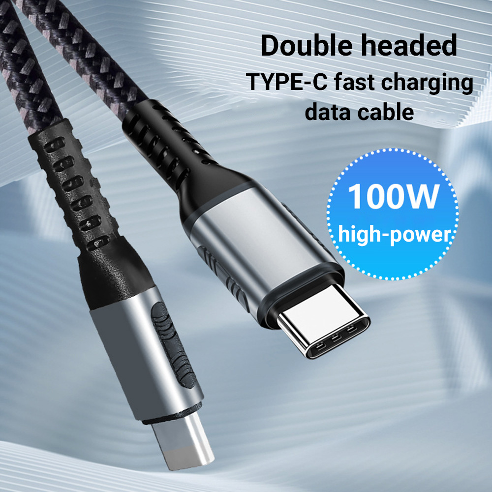 100W 60W 5A Type-C TO Type-C PD Fast Charge Data Cable for Xiaomi ...
