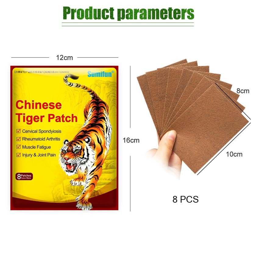 Tiger Patch Pain Reliever Heating Patch Muscle Pain Herbal Patches for ...