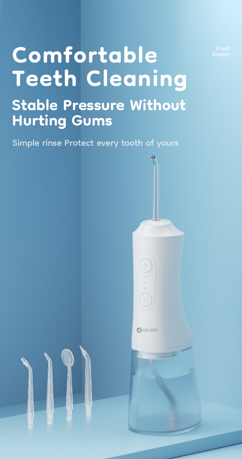 Airuidu Water Flosser Large Capacity 300ML Waterproof Oral Irrigator ...