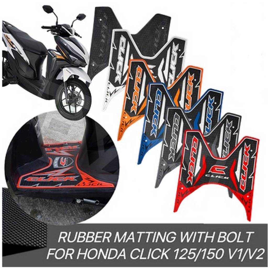HONDA CLICK 125i /150i Footboard Rubber Matting With Bolts For CLICK V1 ...