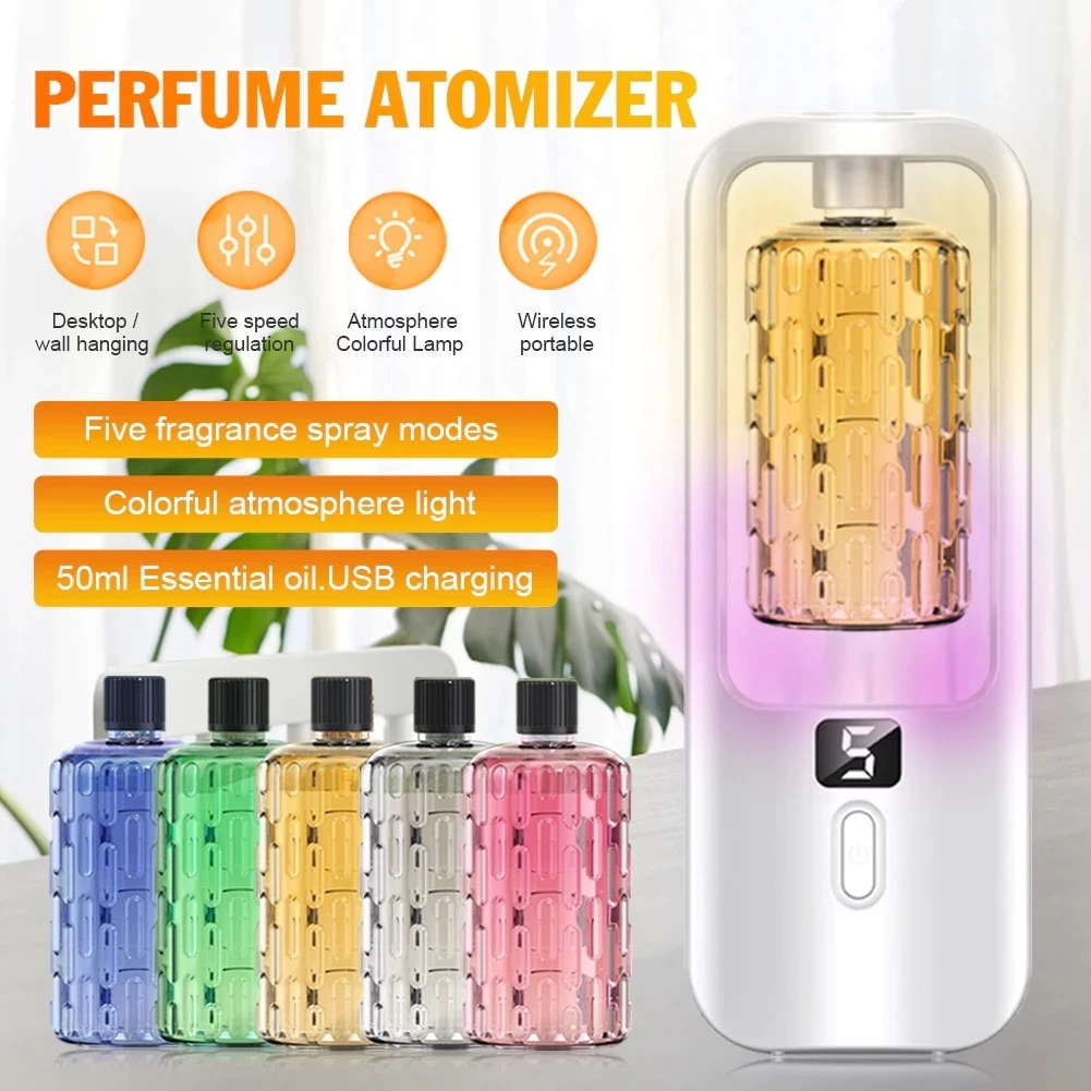 Digital display Rechargeable Fragrance Machine Automatic Aroma Diffuser ...