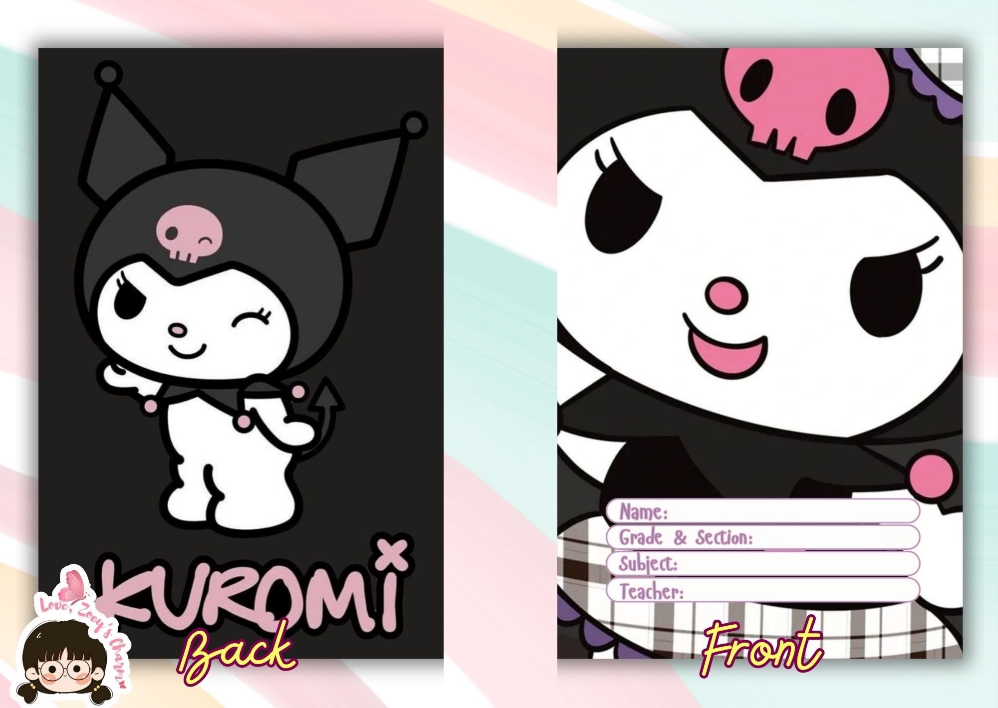 KUROMI STAPLED NOTEBOOK WRITING AND COMPOSITION | Shopee Philippines
