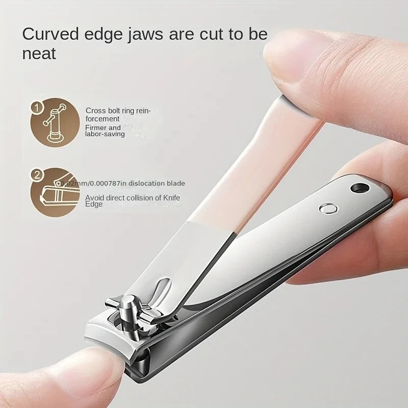 Sharp 4-piece nail clipper set, angled nail clipper with leather cover ...