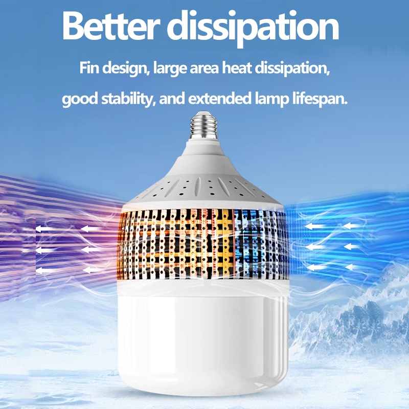 LED Fin Bulbs Light 800W 1000W 1200W Highlight Waterproof E27 Bulb Fast ...