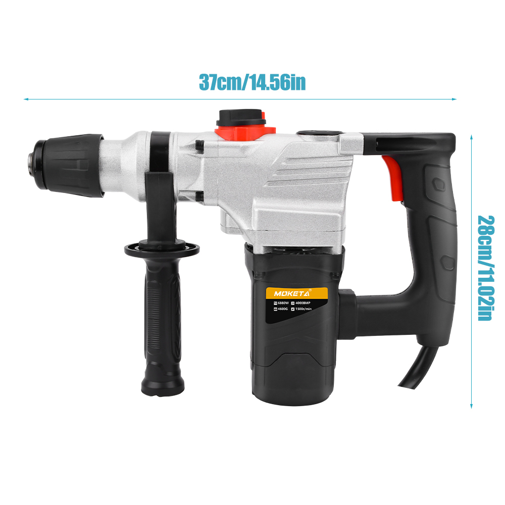 7000W Rotary Hammer Drill Chipping Gun Drill Hammer Chipping Hammer ...
