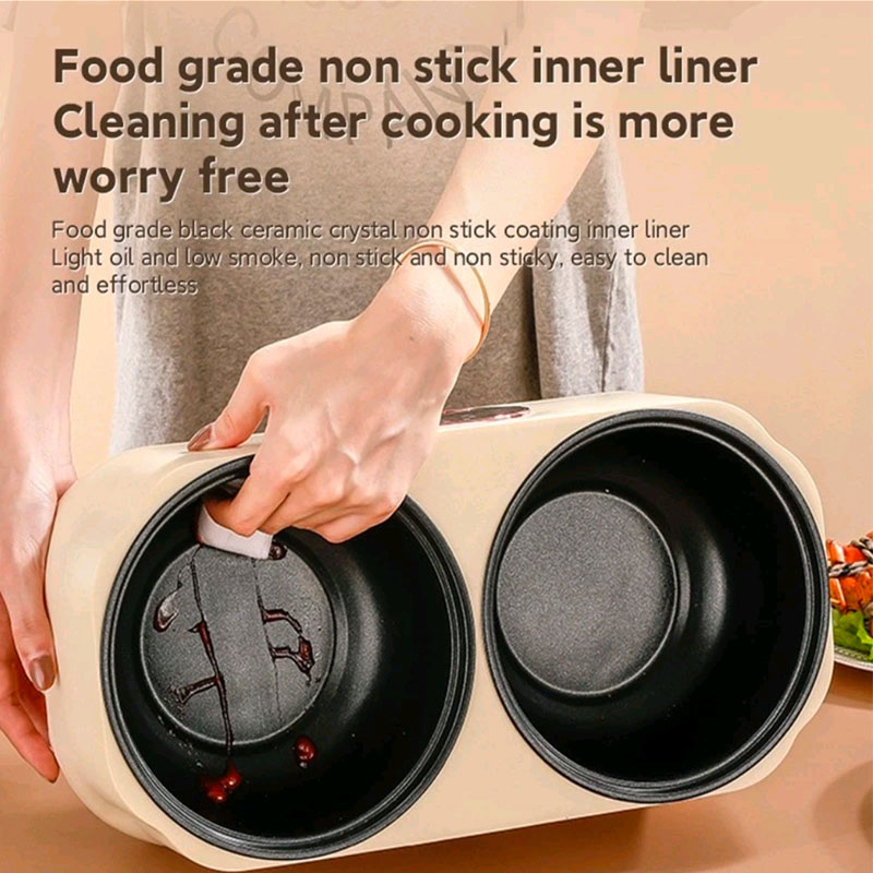 Double Rice Cooker Multi-function Non-stick Mini Double Bile Electric ...
