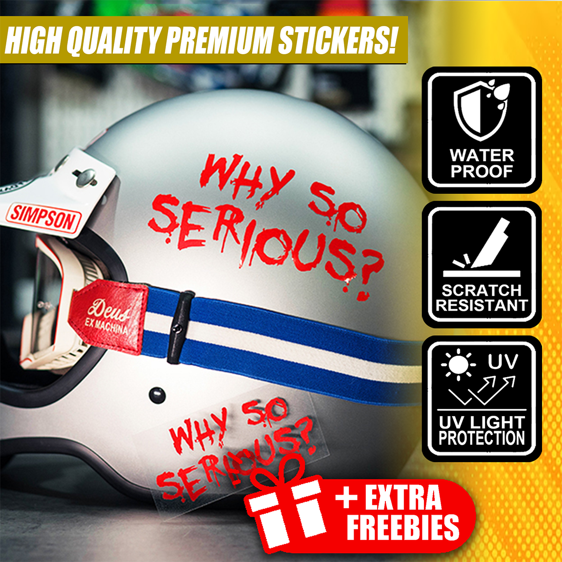 Joker Why So Serious Sticker for Motorcycle Waterproof Stickers The ...