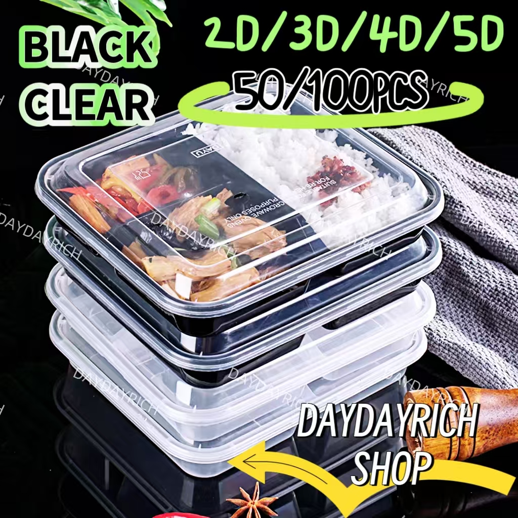 150pcs bento box disposable microwaveable bento lunch box with lid tray ...
