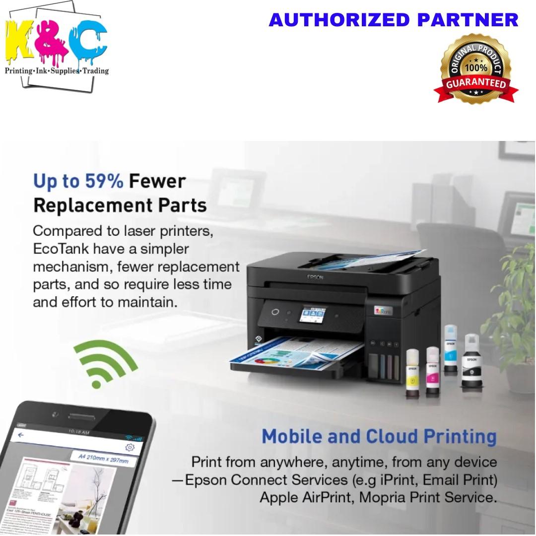 EPSON ECO TANK L6290 Wi-fi Duplex All-in-One Ink Tank Printer with ADF ...