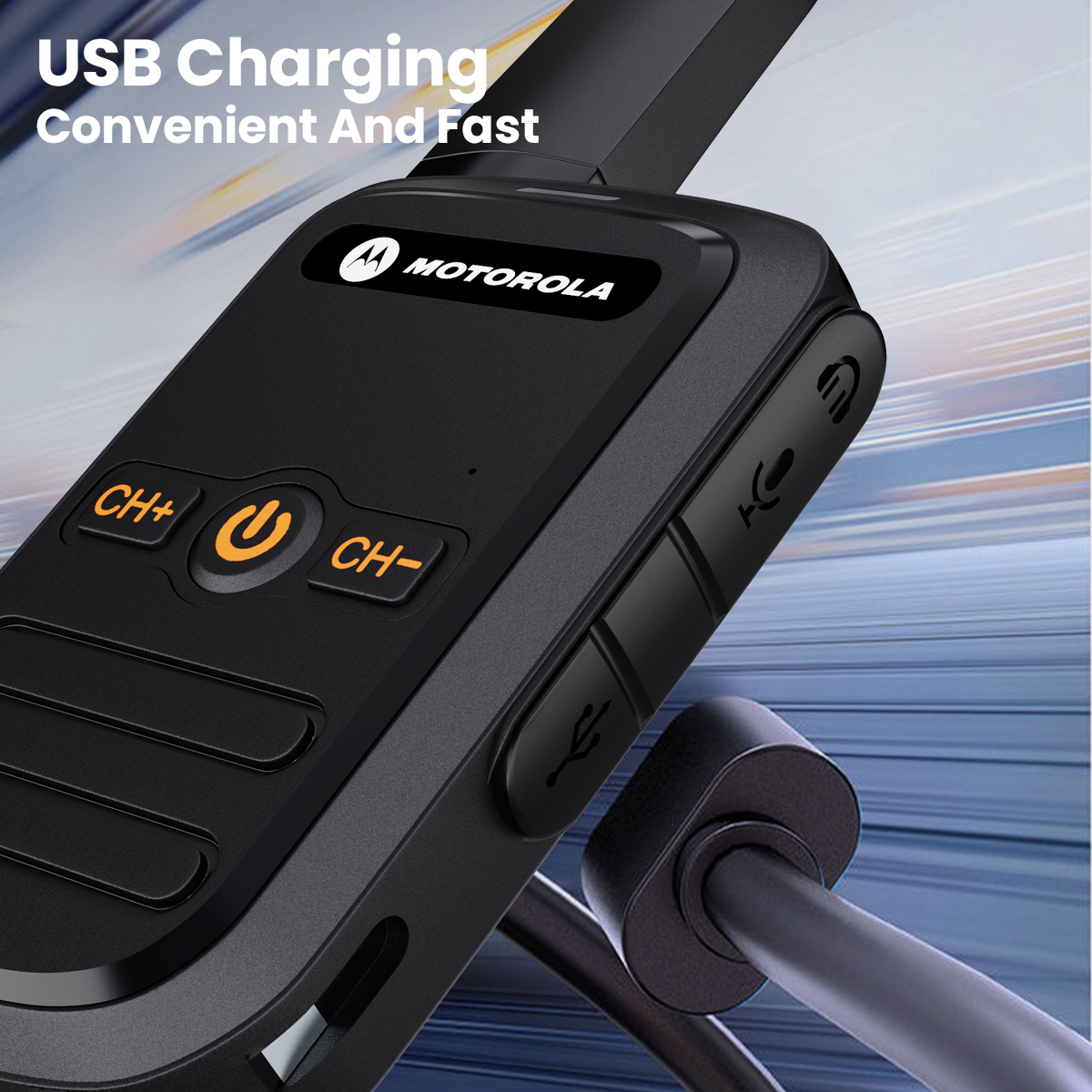 【Free headset】Motorola C51 Mini Two Way Radio Walkie Talkie Long Range ...