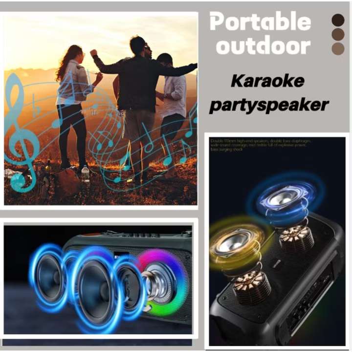 BTS-1709 Brudo Subwoofer BLUETOOTH Karaoke Speaker with free Wireless ...