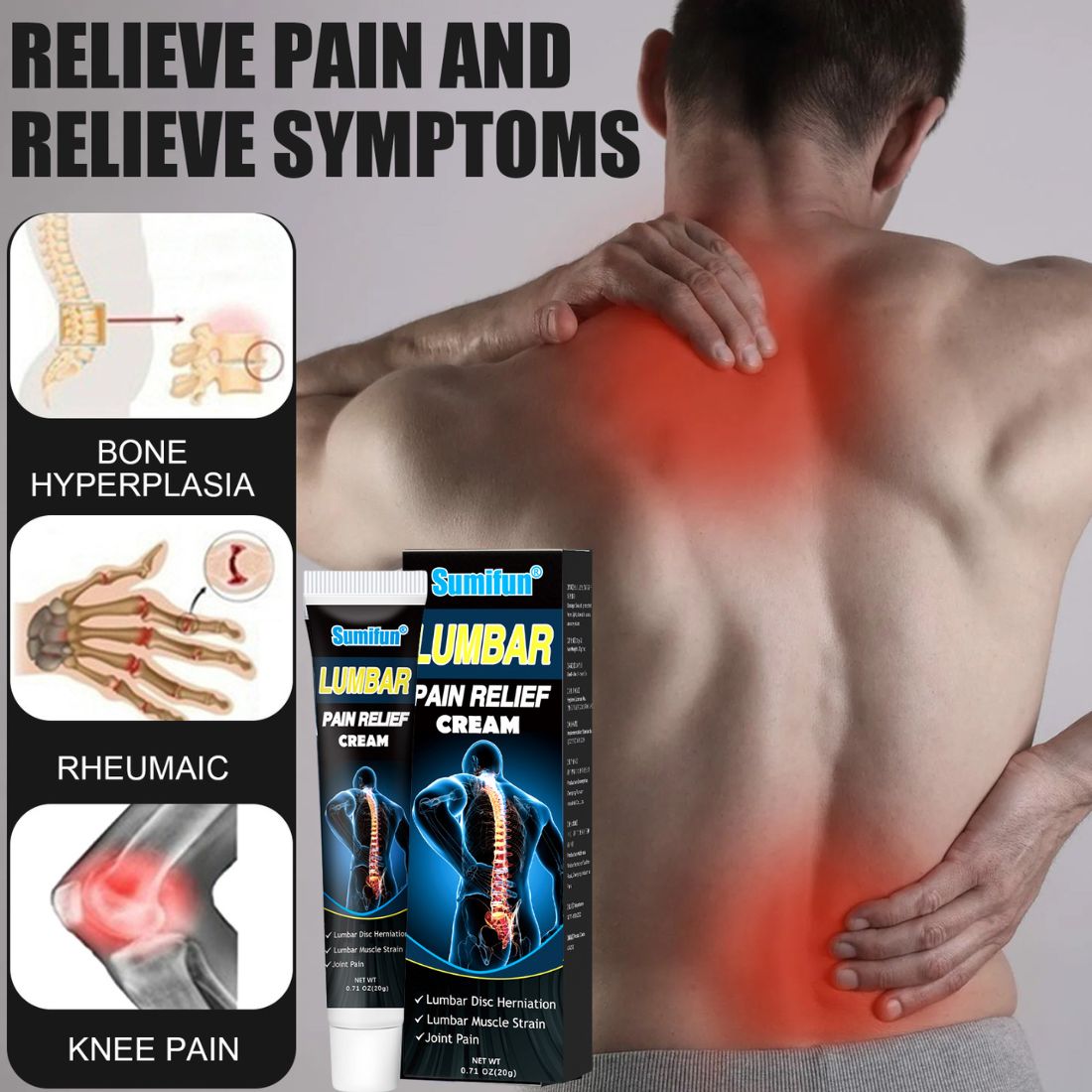 Lumbar Cream Muscle Strain Lumbar Spine Backache Sprain Joint Relief ...