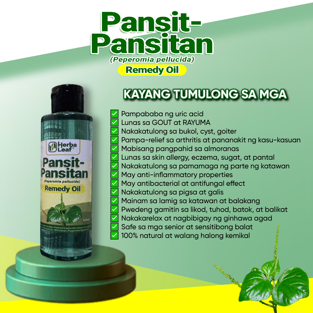 Pansit-Pansitan Herbal Leaf oil 50ml only | Shopee Philippines
