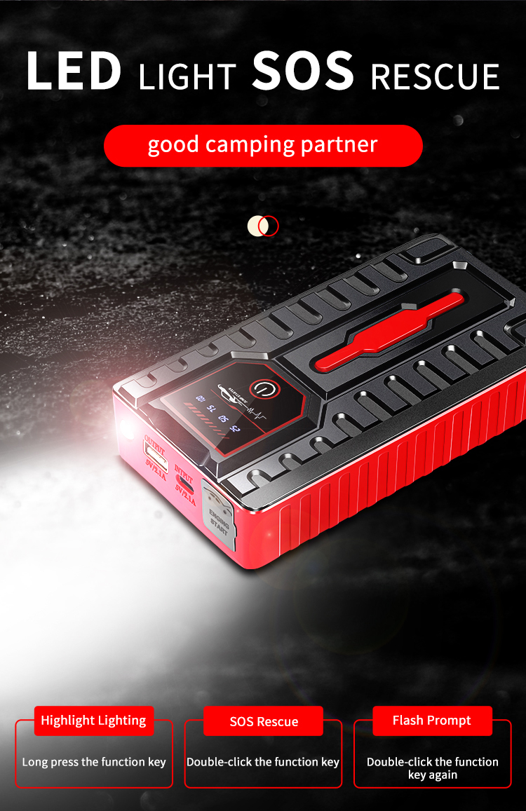 Car jump starter 99800mAh portable car starter kit car emergency ...