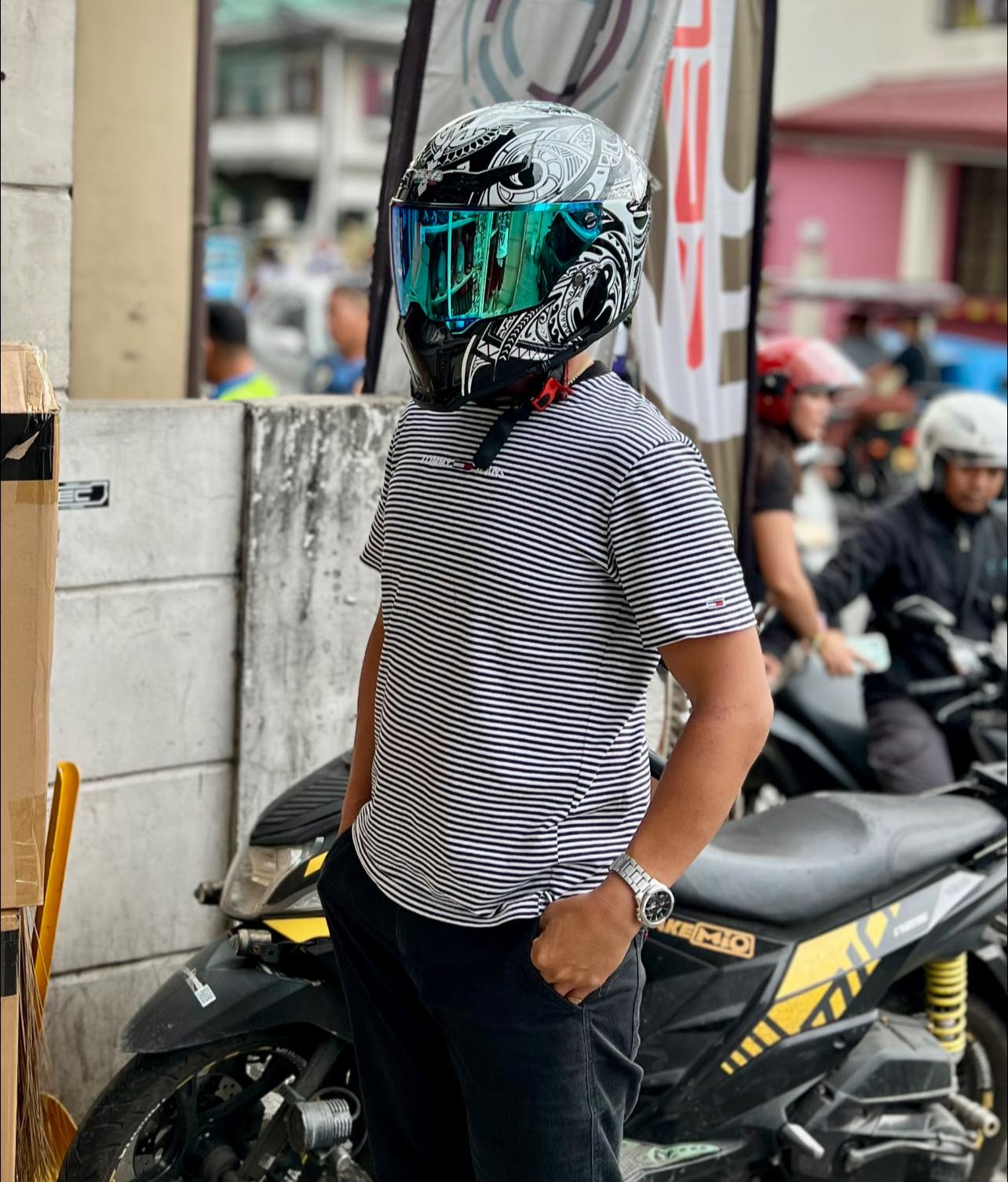 GILLE ASTRAL MAORI Full Face Dual Visor Helmet For Motorcycle Women And ...