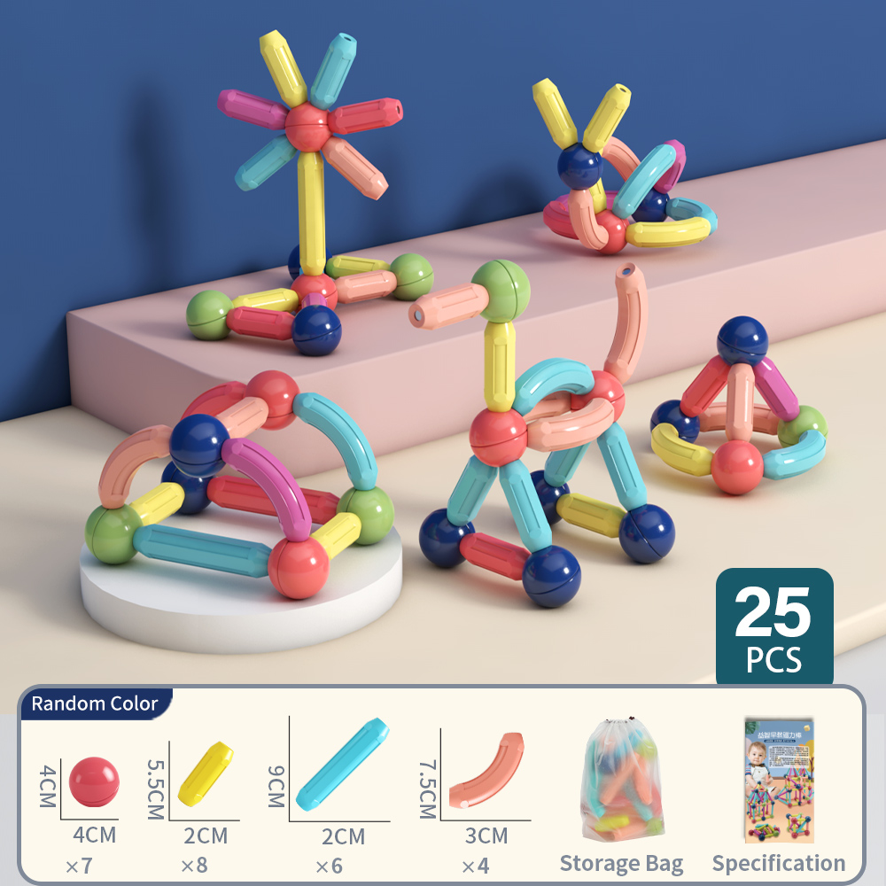 Magnetic Stick Balls Building Magnet Toy Blocks 3D Educational Toy For ...